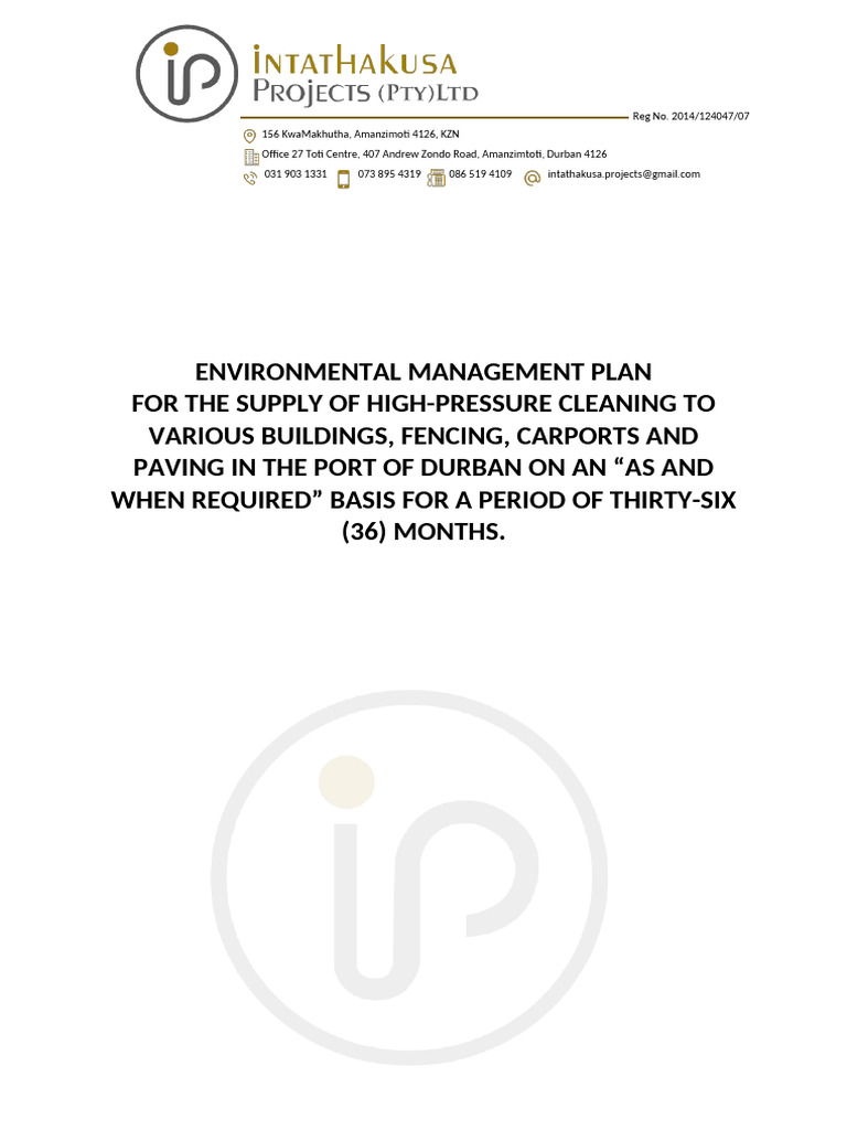 Environmental Management Plan | PDF