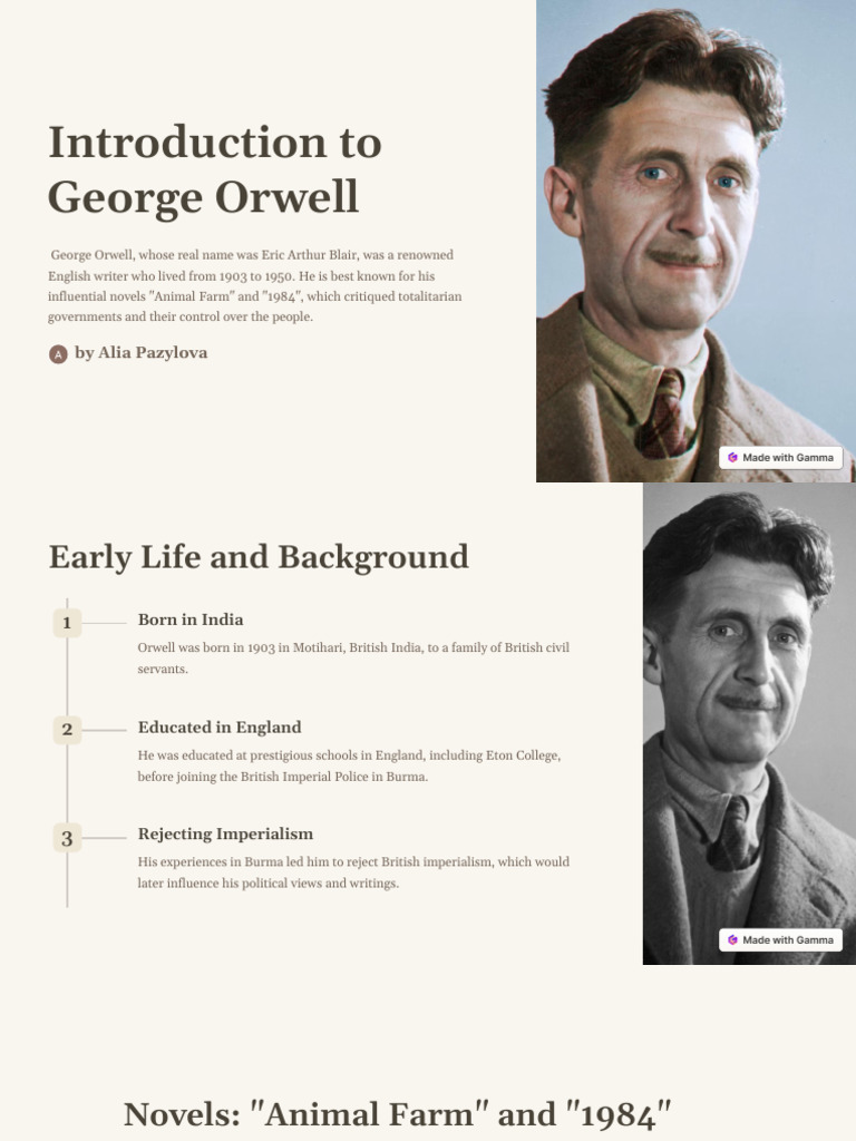 George Orwell: Life and Legacy | PDF | George Orwell | History
