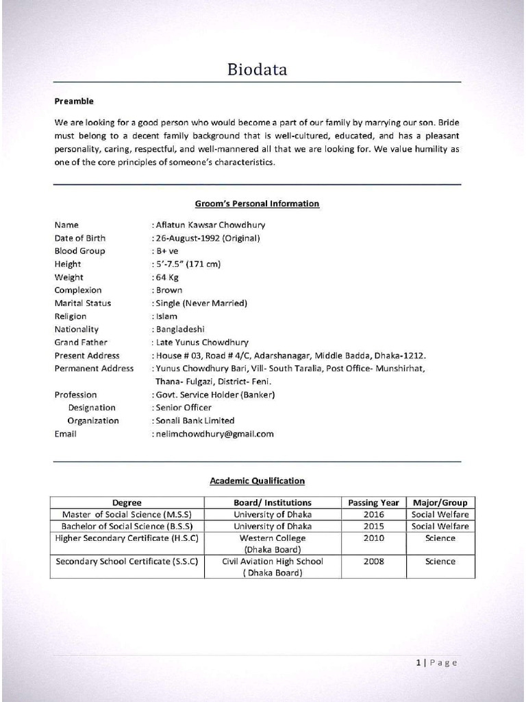 BioData PDF | PDF