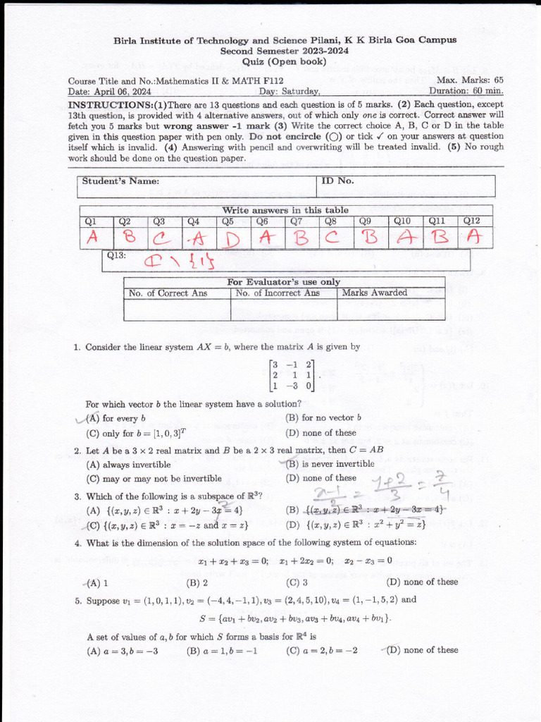 Quiz Key | PDF Quiz Key | PDF
