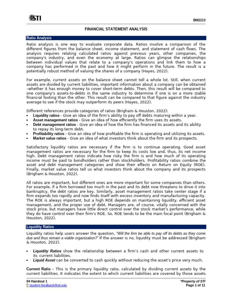 04 Handout 1 FinMan | PDF