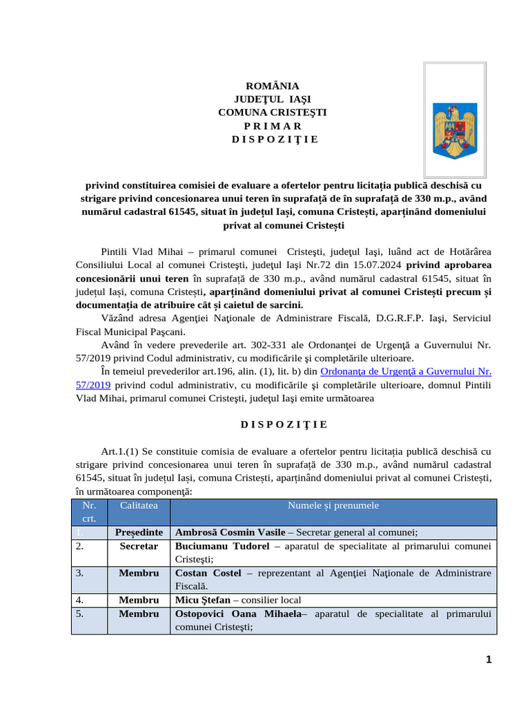 Comisie Concesionare | PDF