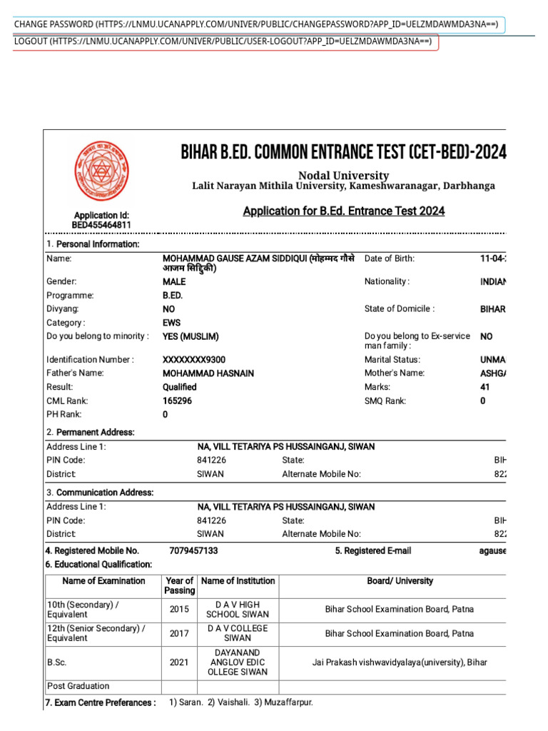 Lalit Narayan Mithila University | PDF