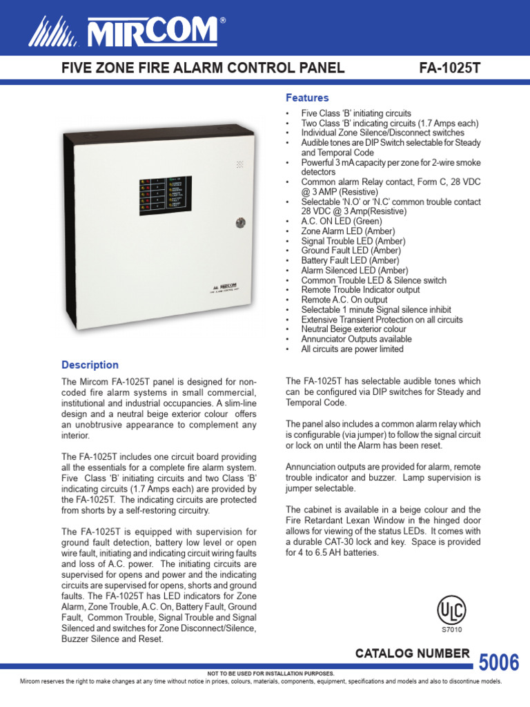 FA 1025T 5zone | PDF