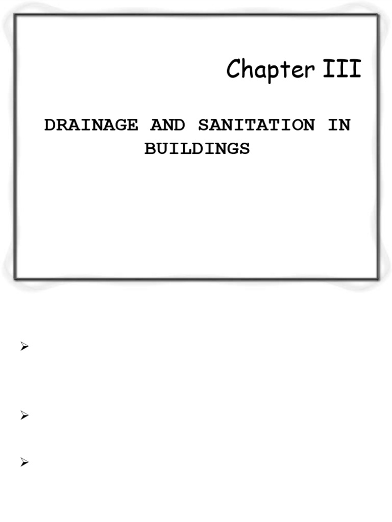 Drainage and Sanitation in Buildings | PDF | Sanitation | Sanitary Sewer