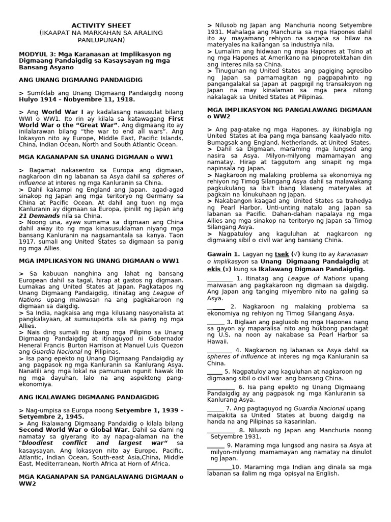 AP7- Activity Sheet_M3 | PDF