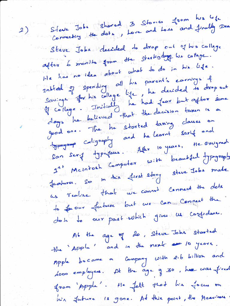 Steve Jobs Speech_Essay | PDF