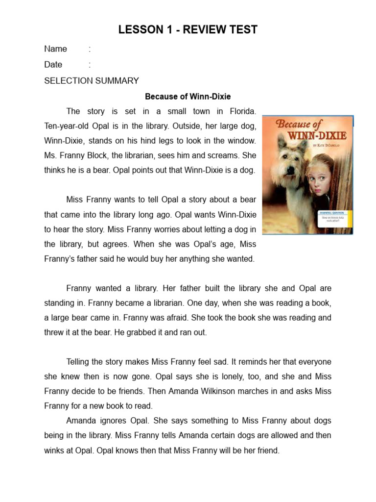 Grade 5 Lesson 1 Review | PDF