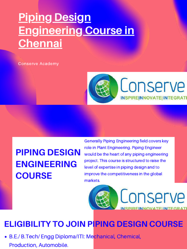 Piping Design Engineering Course in Chennai | PDF