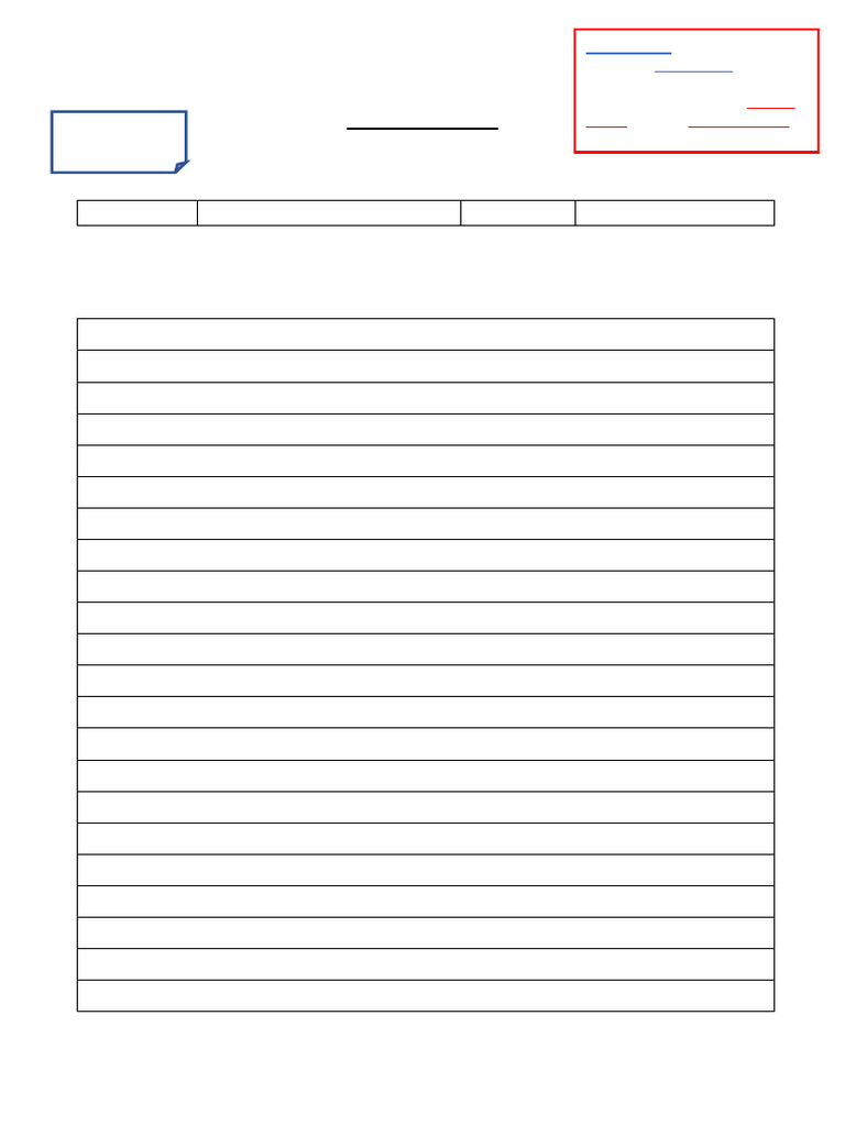 Exam (Answer Book) - Blank | PDF