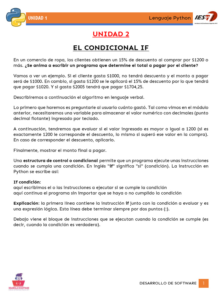 UNIDAD 2 PYTHON | PDF UNIDAD 2 PYTHON | PDF