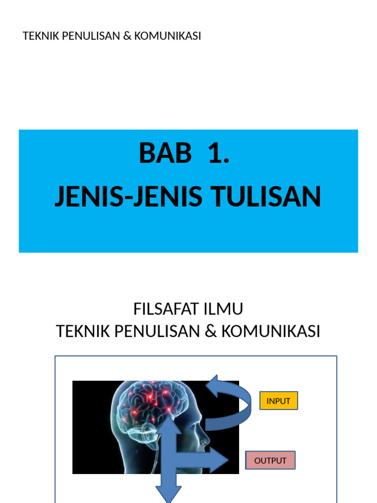 Bab 1. Jenis-Jenis Tulisan | PDF