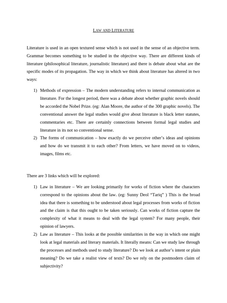 LAW AND LITERATURE Module | PDF | Shylock | Narration