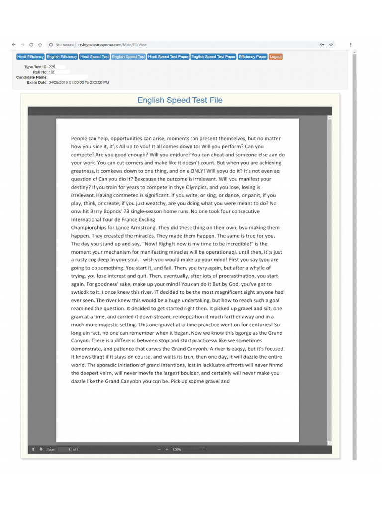 Ldc Response Sheet Typing Pdf