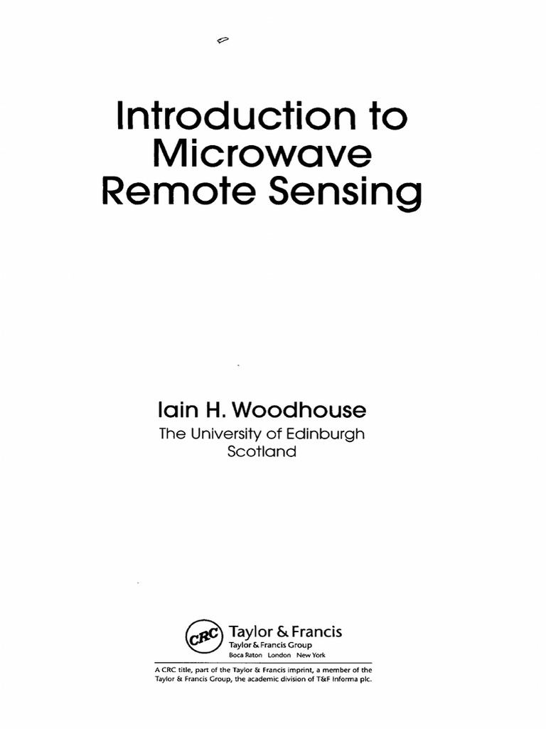 Introduction to Microwave Remote Sensing | PDF | Radar | Science ...