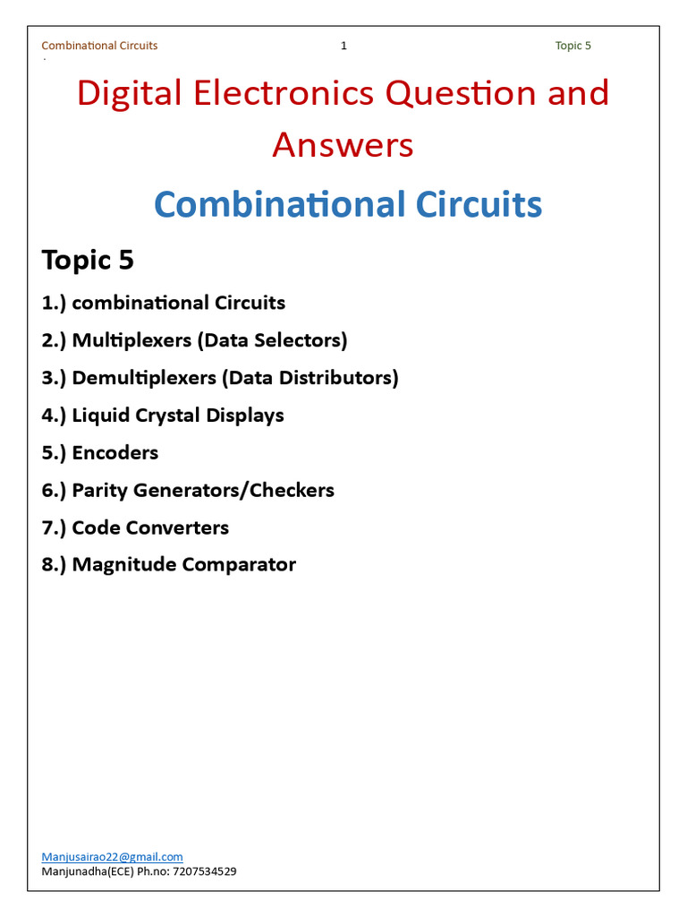 Digital Electronics Interview Questions | PDF