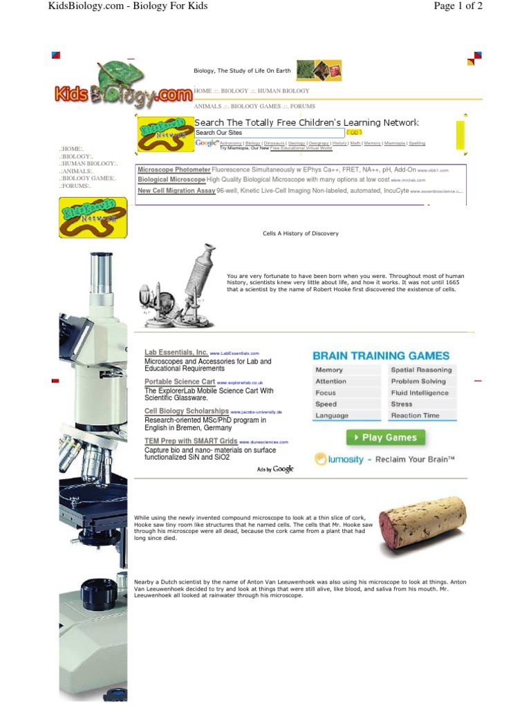 Biology Basics Cells Tissues Organs | PDF | Science & Mathematics