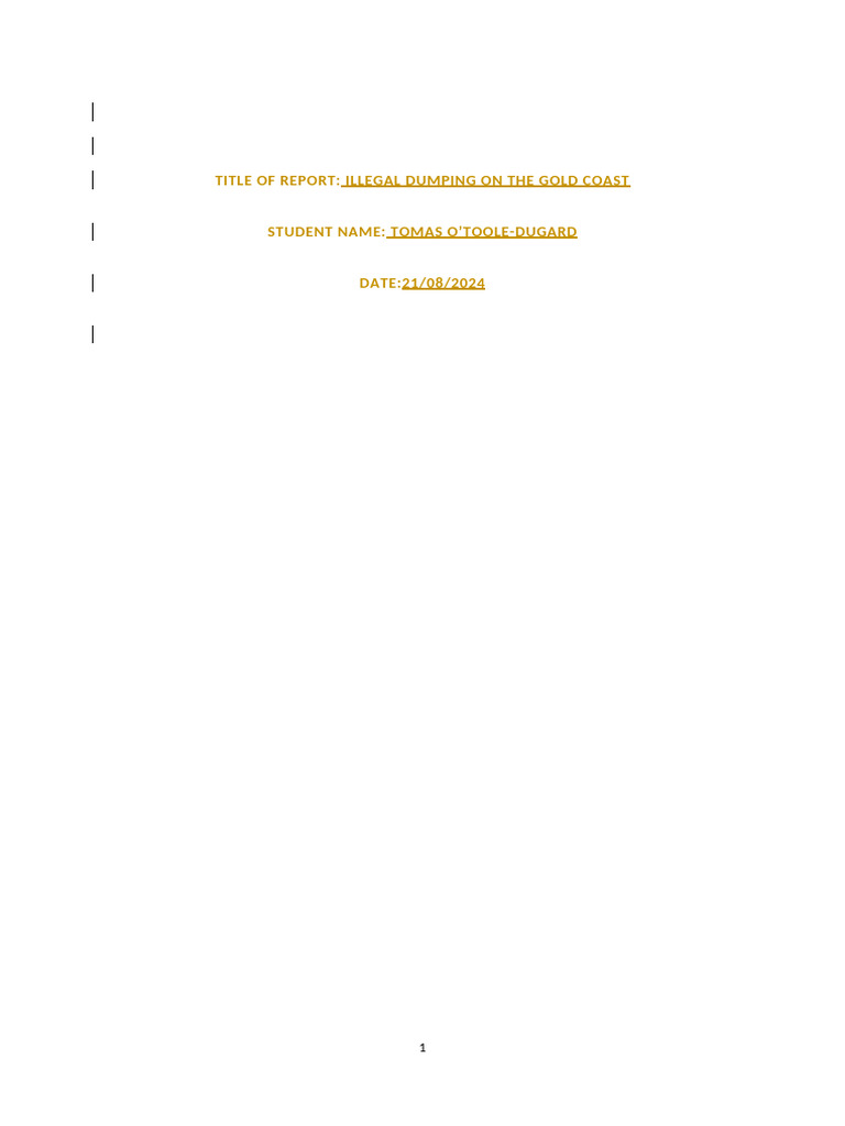 Final Report Template Tracking | PDF