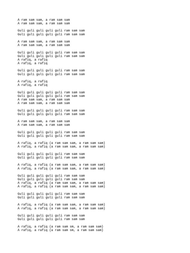 A Ram Sam Sam, A Ram Sam Sam | PDF