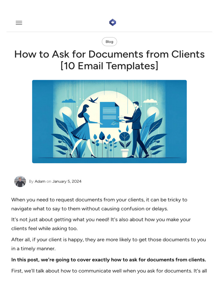 How to Ask for Documents from Clients [10 Email T… | PDF
