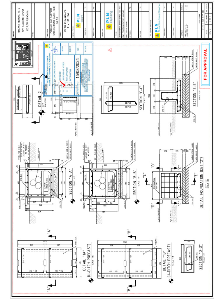 2428-C-56-MPP-002 Design Pondasi dan Support UGC 150 KV | PDF