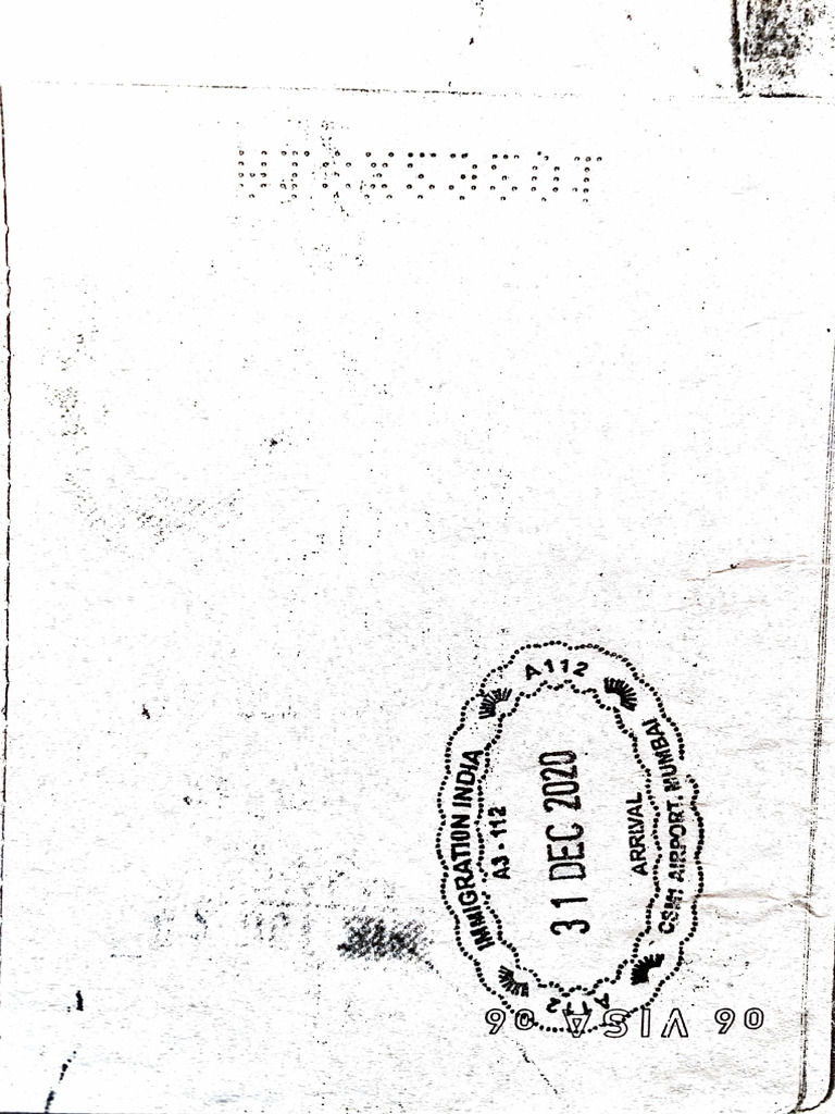 Stamp Arrival and Visa | PDF