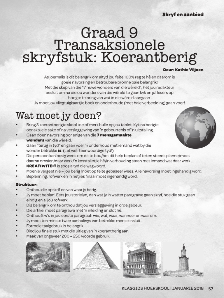 1.3.10 Jan. 2018 Stelwerk Koerantberig Min | PDF