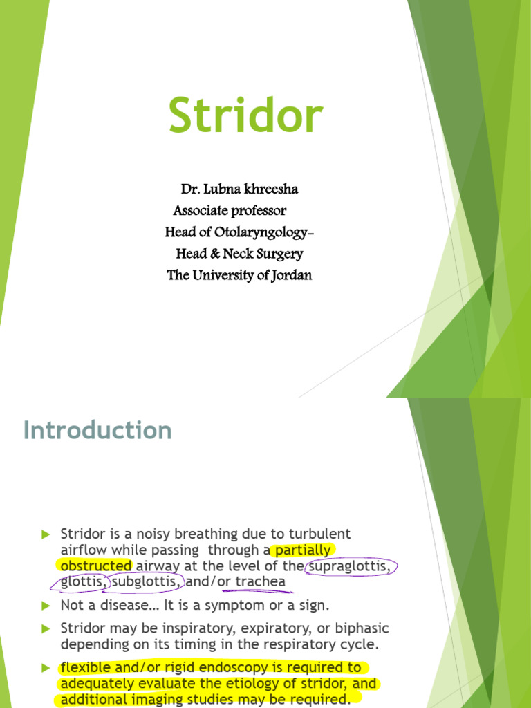 Stridor | PDF