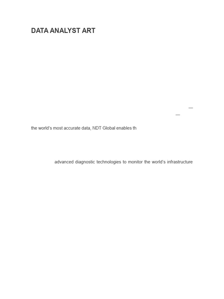 Data Analyst Art | PDF