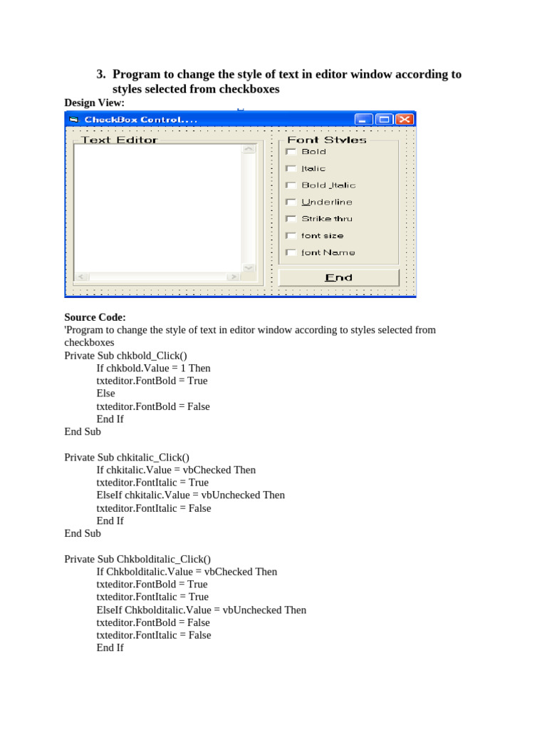 VB Prog3 Checkboxcontrol | PDF
