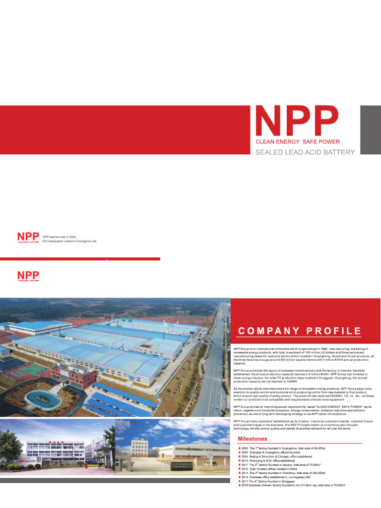 Catalog of NPP Battery-Latest Version | PDF