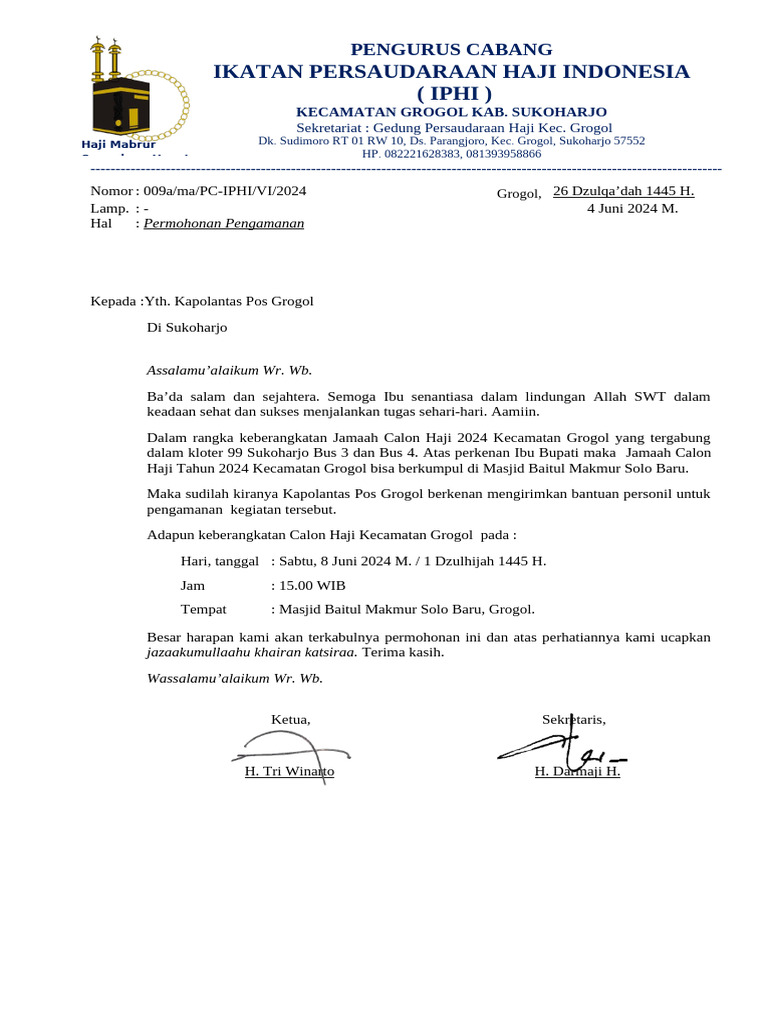 009a - Mohon Personel Polantas BRKT | PDF