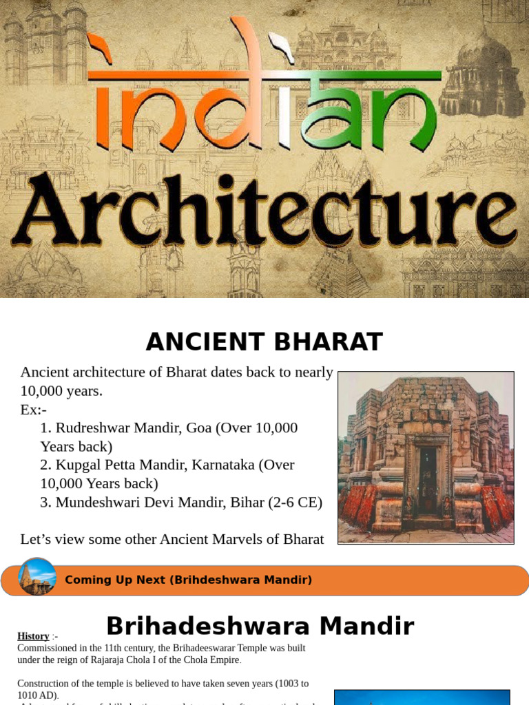 Ancient Architectre of Bharat - Final | PDF