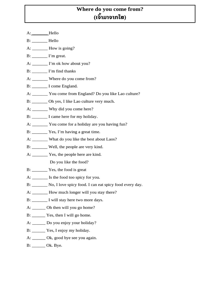 Extra speaking activity | PDF