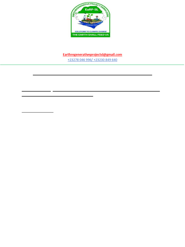 National Tree Planting Project Proposal | PDF