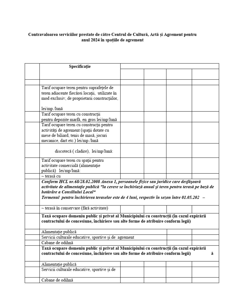 Anexa 2 Taxe 2024 | PDF