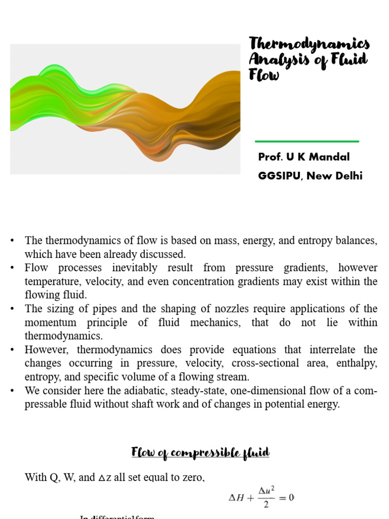 Fluid Flow Through Pipe | PDF