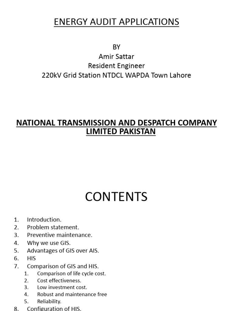 Amir Sattar 220kv Grid Station Wapda Town | PDF