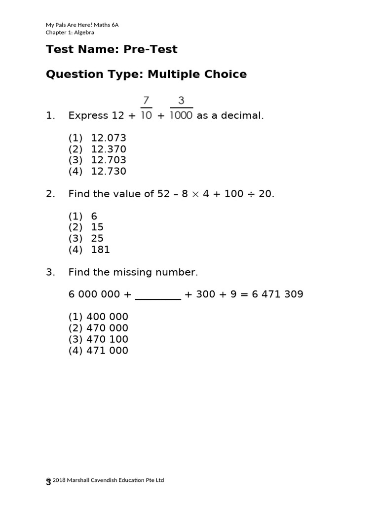 Pre - and Post - Tests | PDF
