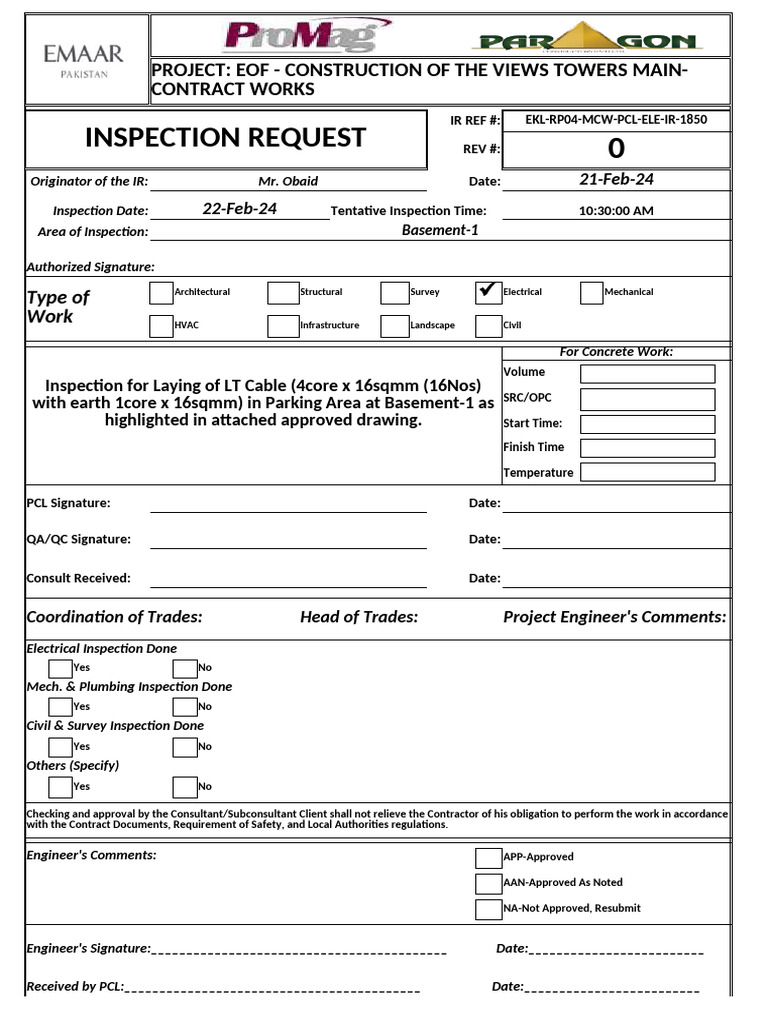 Ekl RP04 MCW PCL Ele Ir 1850 | PDF