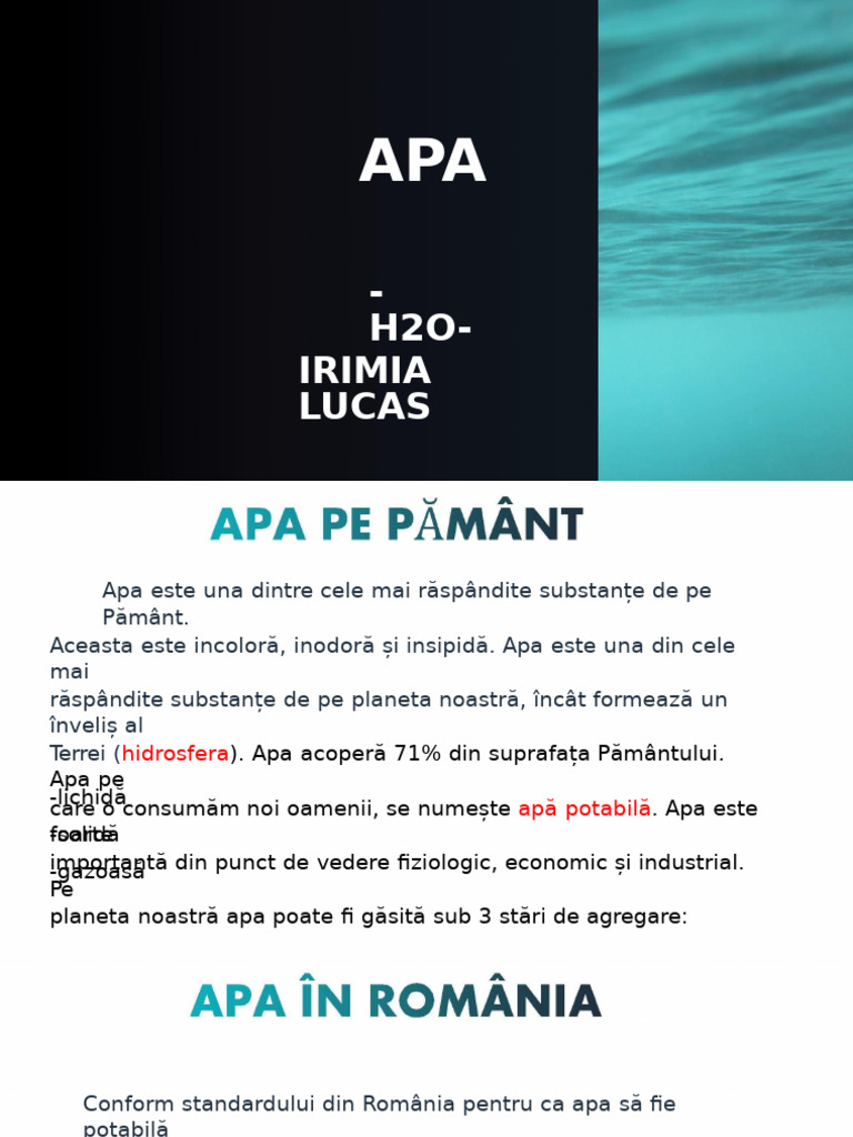 H2O-Irimia Lucas | PDF