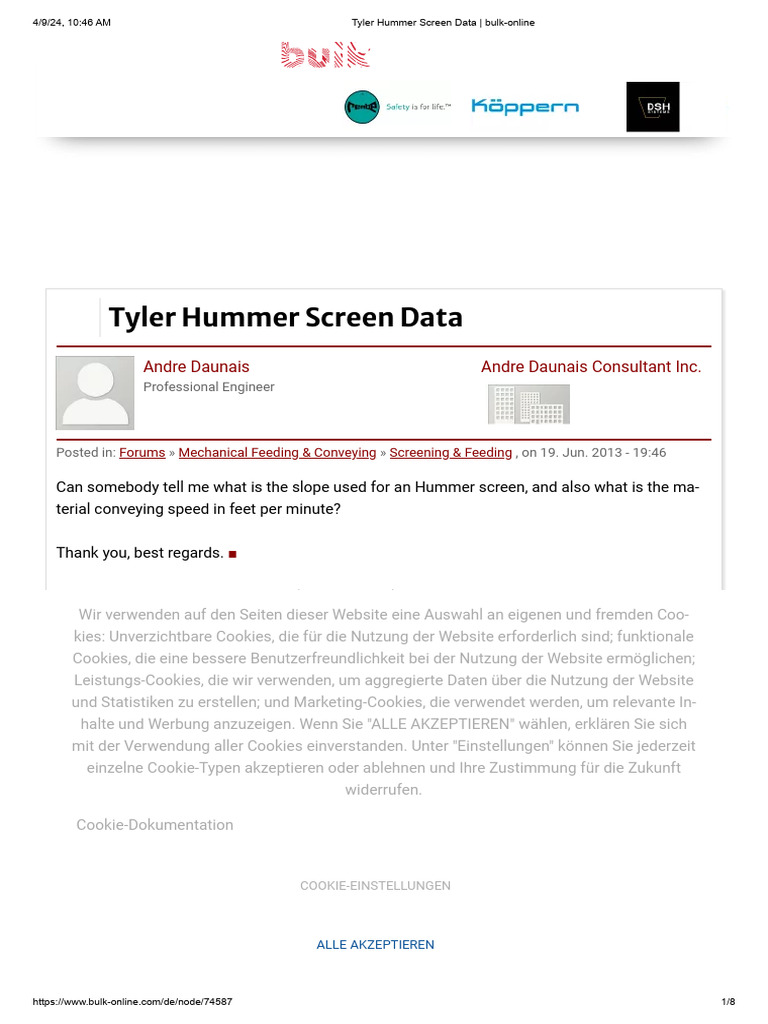Tyler Hummer Screen Data - Bulk-Online | PDF