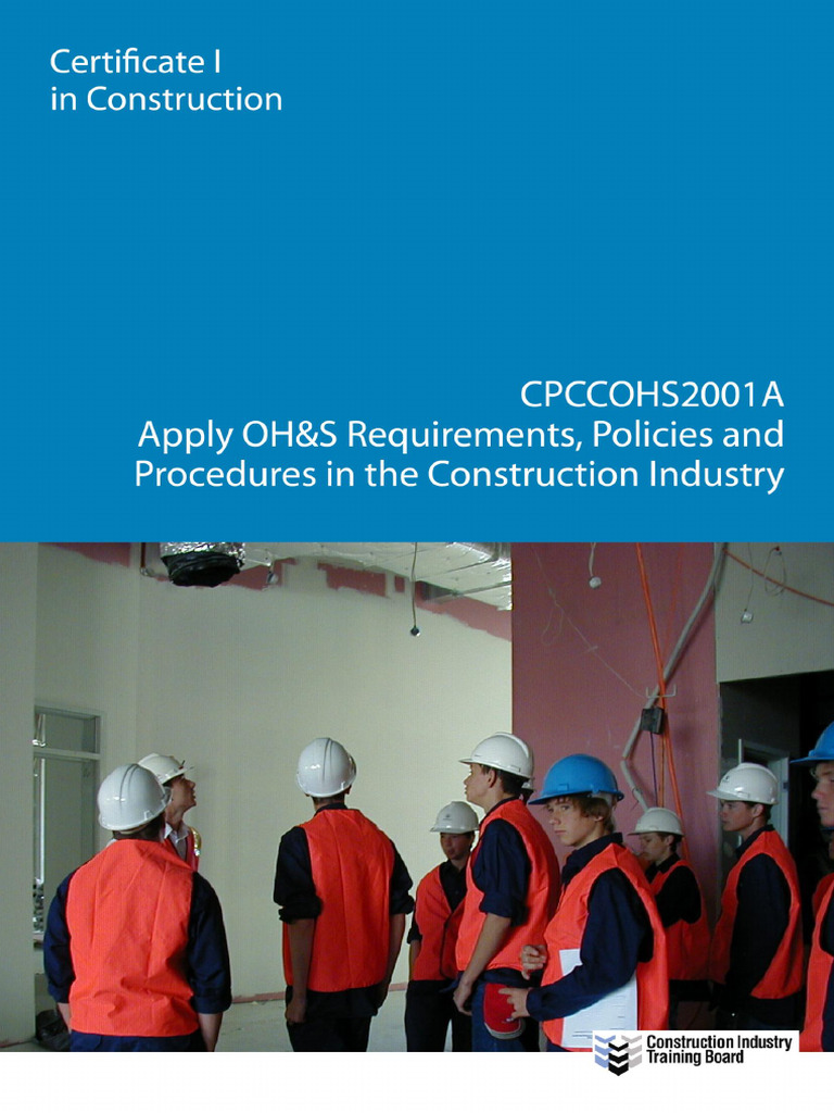 CPCCOHS2001A - Apply OHS - V1.1 | PDF | Occupational Safety And Health ...
