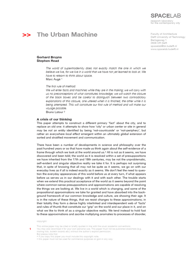 The Urban Machine | PDF