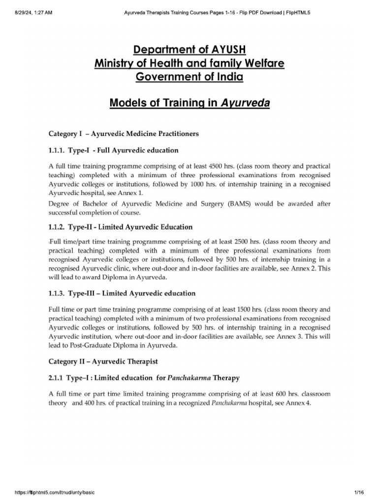 Ayush Curriculum | PDF