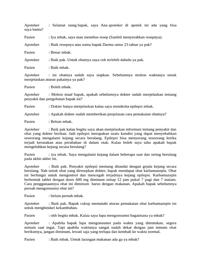 Apoteker Percakapan | PDF