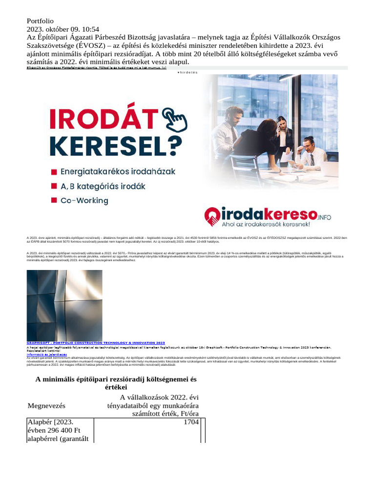 Rezsi 2024 Díj | PDF