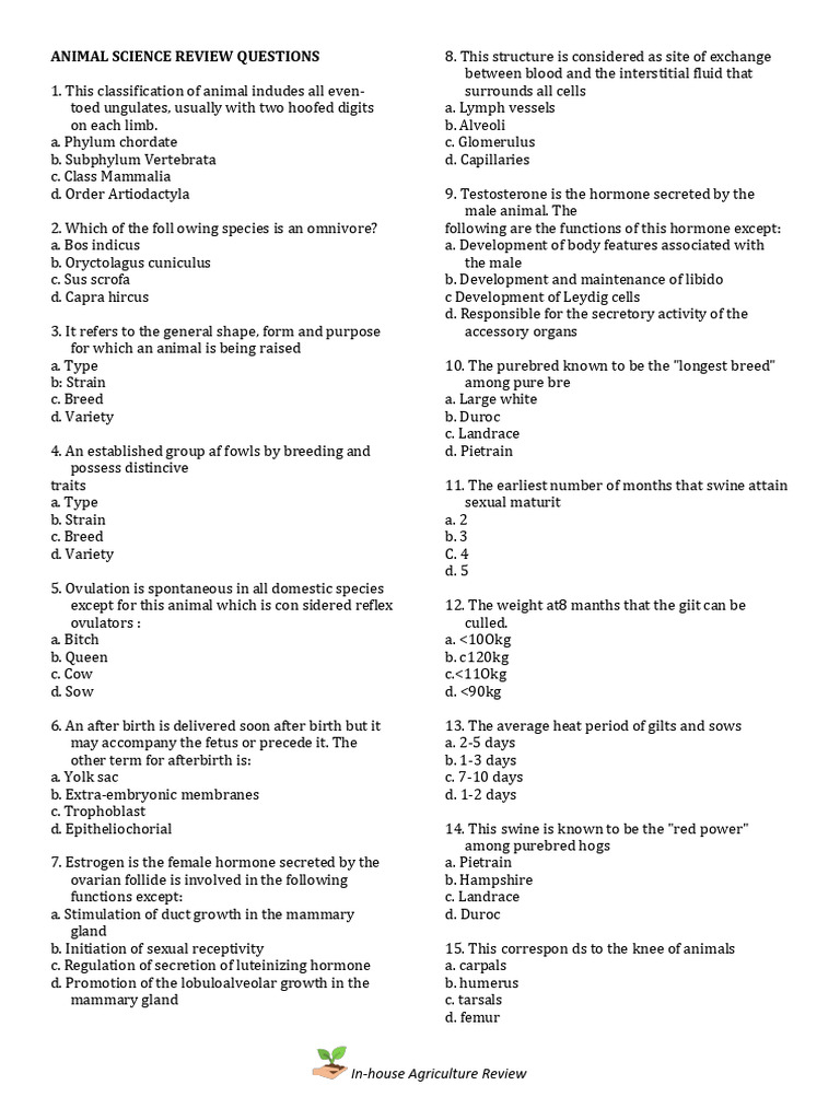 Animal Science. | PDF