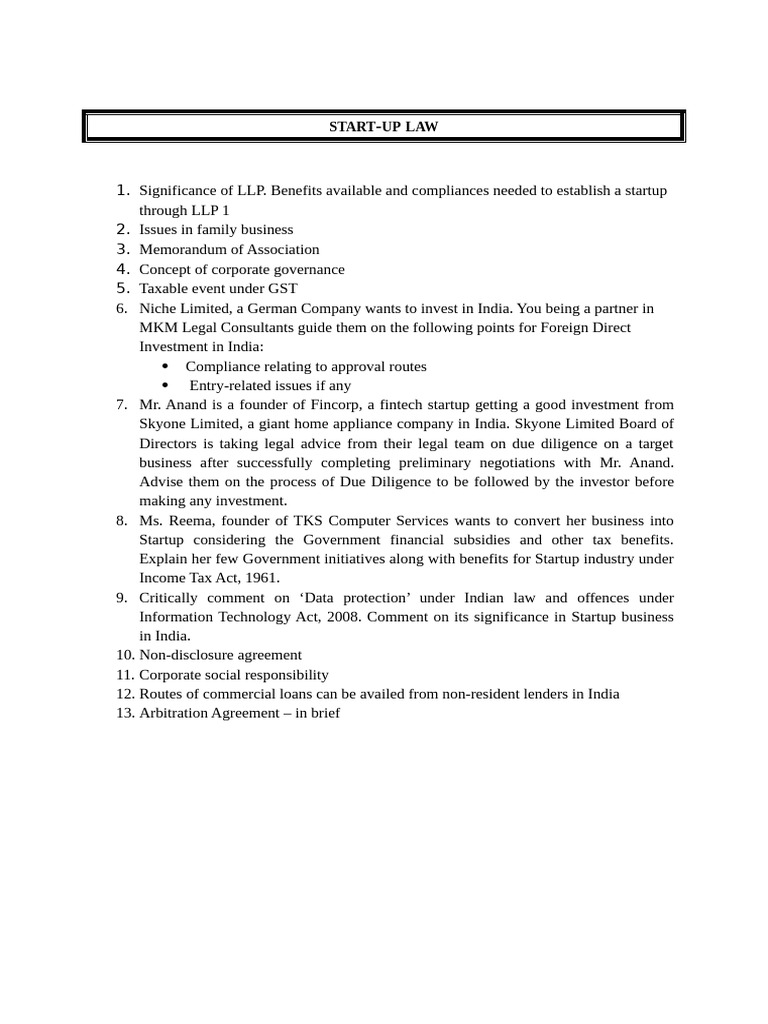 Start Up Law | PDF