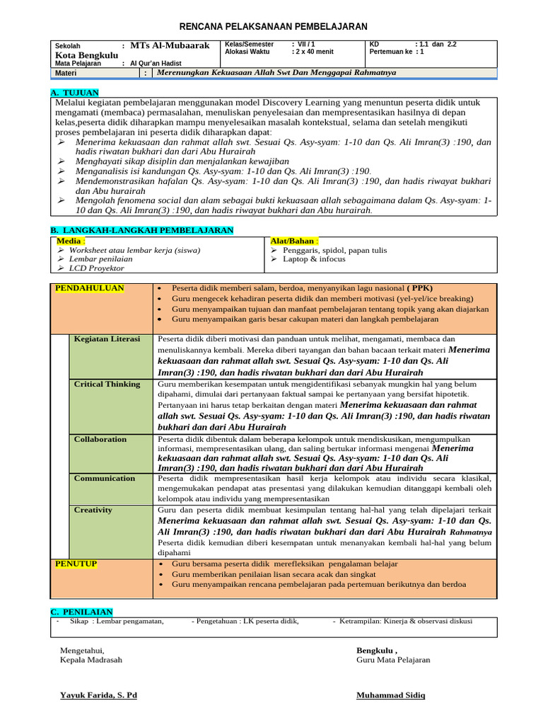 RPP Bab 2 Rev. 2020 New | PDF